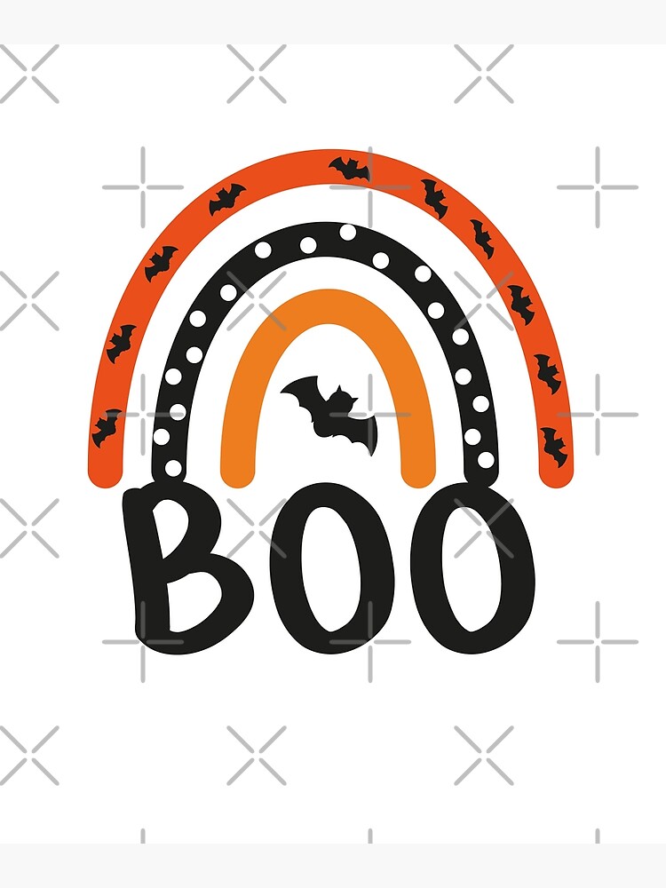 "Cute Halloween Rainbow Boo | Orange Spooky Halloween ,Halloween Party ...