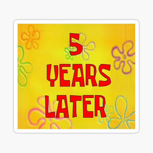 " Spongebob years later " Sticker for Sale by Slimo30 | Redbubble