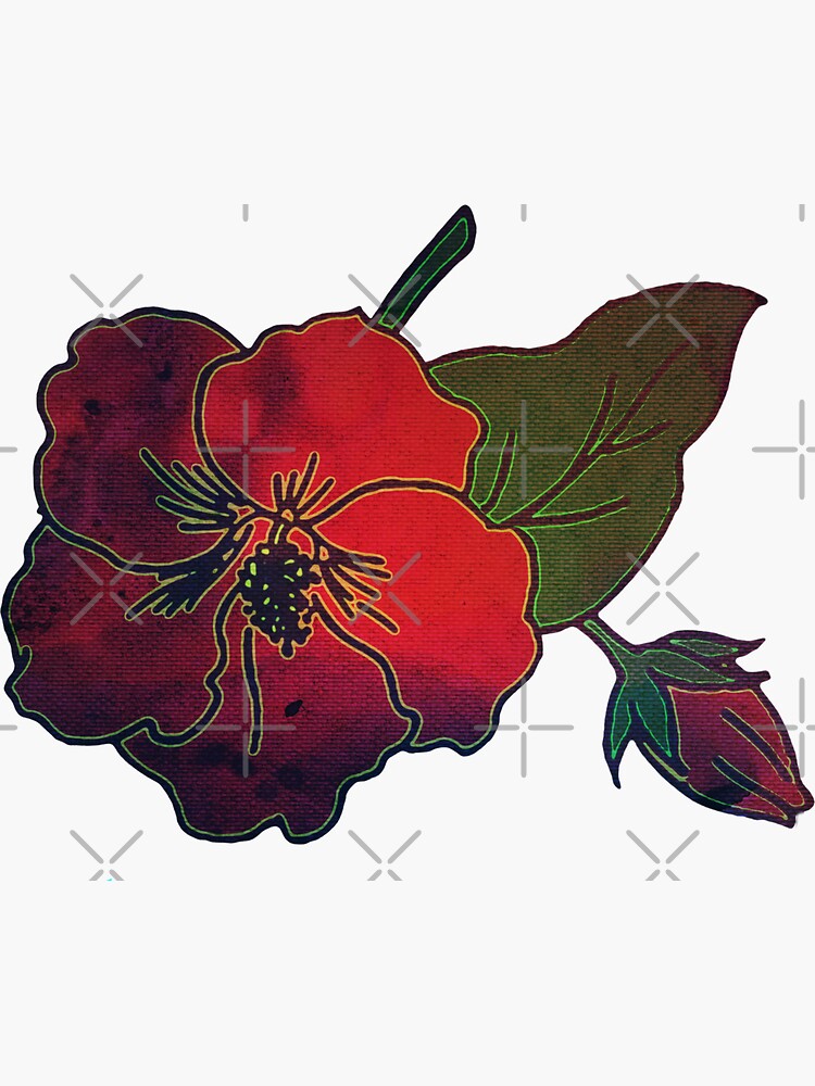 "Flor de Maga Puerto Rican National Flower" Sticker for Sale by ...
