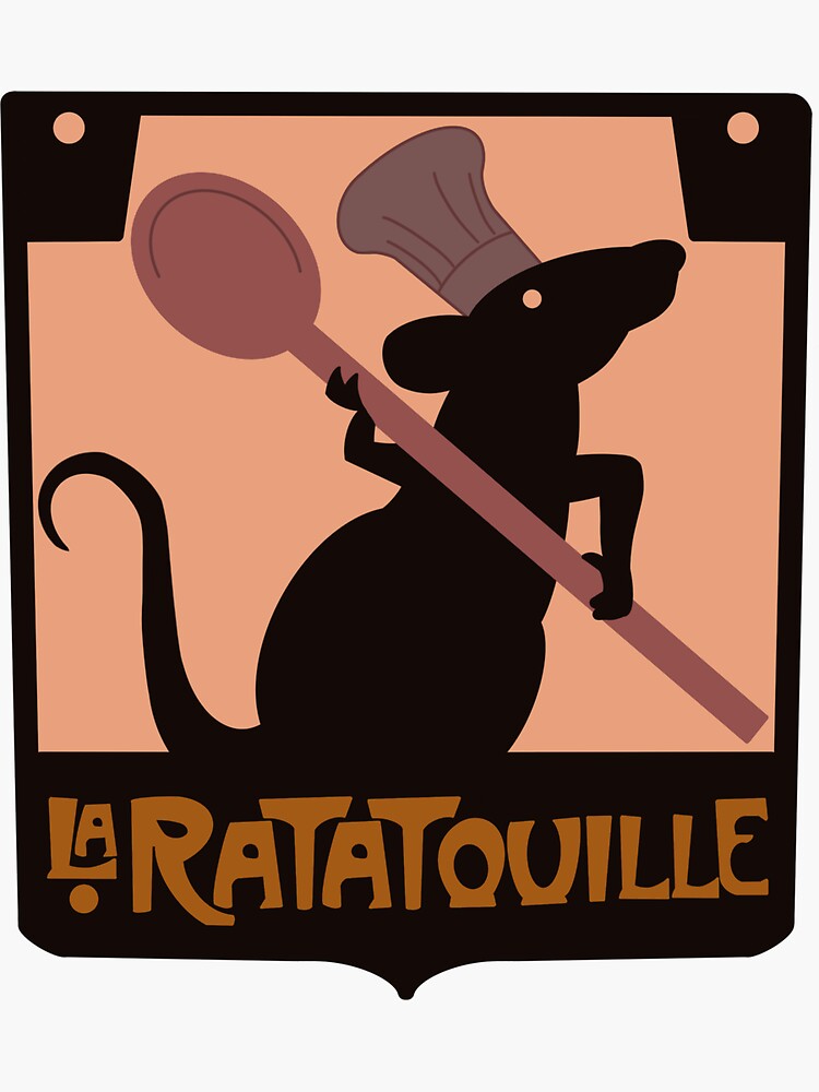 "La Ratatouille Sign" Sticker for Sale by artninjaguy | Redbubble