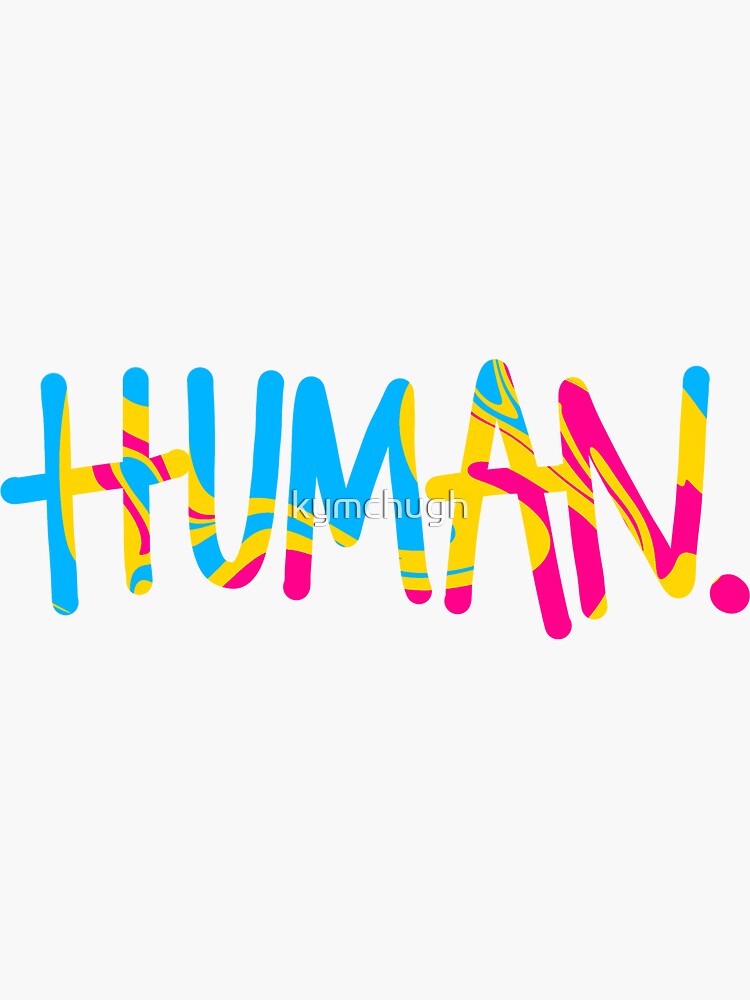 "human. pan pride flag" Sticker by kymchugh | Redbubble