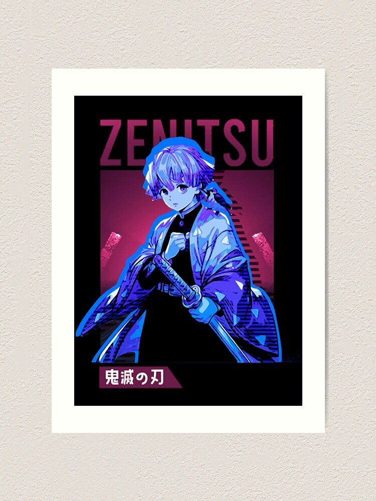 "Zenitus Agatsuma Retrowave " Art Print by BriceydaWestly | Redbubble