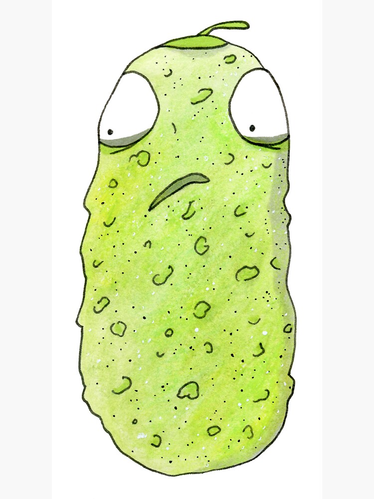 "Grumpy Pickle or Cucumber" Sticker for Sale by BananaSlugArt | Redbubble