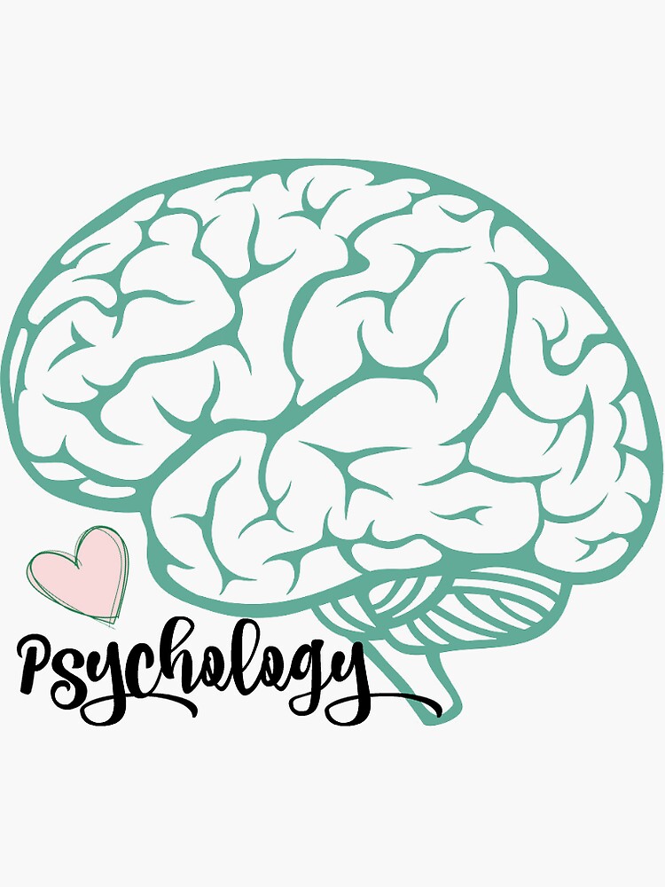 "Psychology brain sticker" Sticker for Sale by maddysylvester | Redbubble