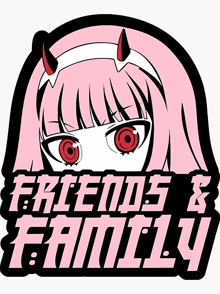 "Zero Two Friends and Family " Sticker for Sale by PrinzEloy | Redbubble