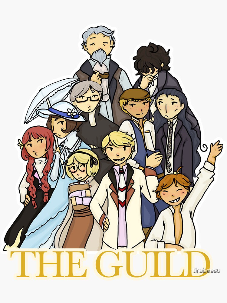 "The Guild team sticker" Sticker for Sale by tirabeesu | Redbubble