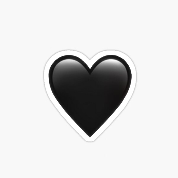 "black heart" Sticker for Sale by jollykraken | Redbubble