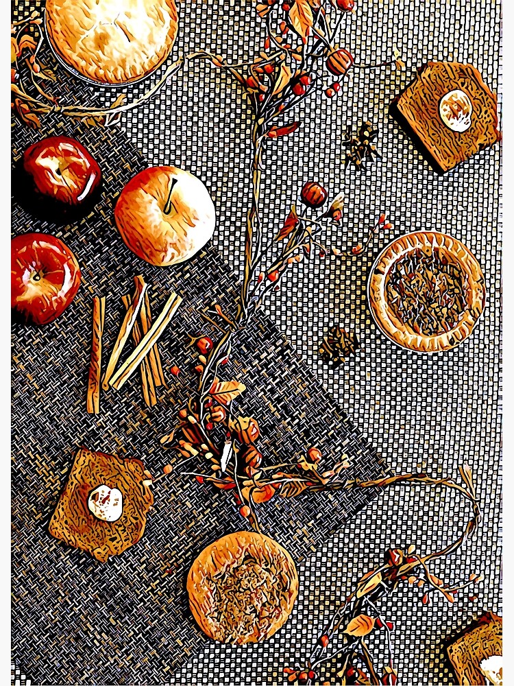 "Fall Food and Décor" Poster for Sale by DomsDesigns | Redbubble