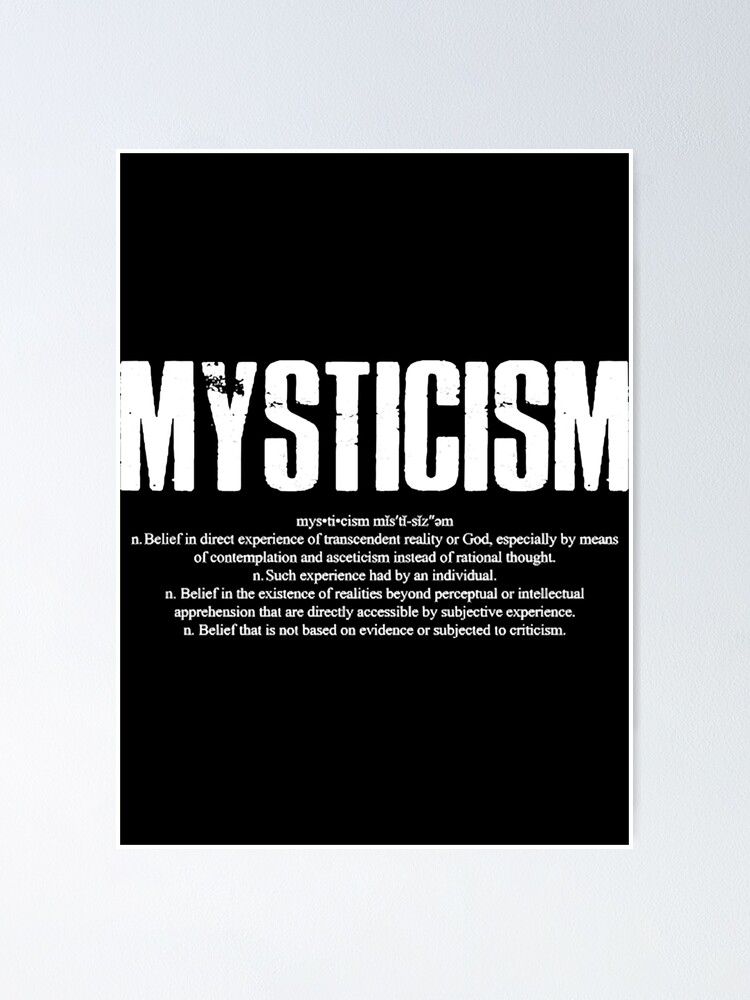 "Mysticism Dictionary Word Definition " Poster for Sale by conzale43 ...