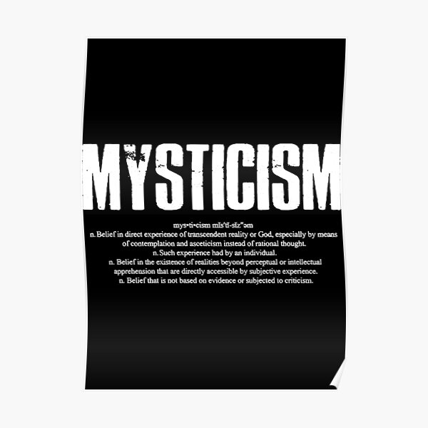 "Mysticism Dictionary Word Definition " Poster for Sale by conzale43 ...