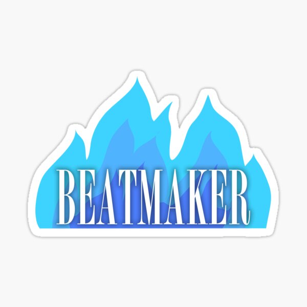 "Beatmaker Blue Flames Aesthetic Sticker" Sticker for Sale by Bae2021 ...