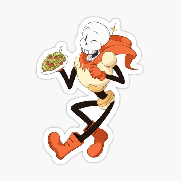"Undertale Video Games - Papyrus And Spaghetti" Sticker for Sale by ...