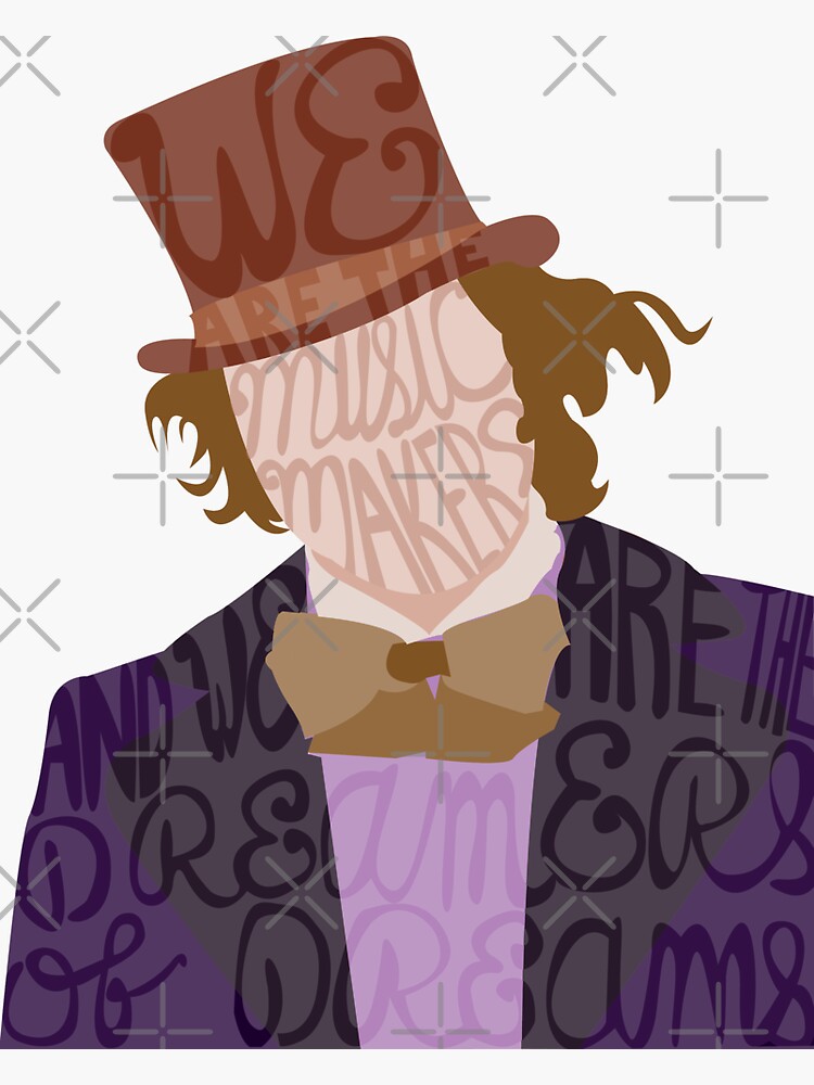 "Willy Wonka" Sticker for Sale by mac28 | Redbubble