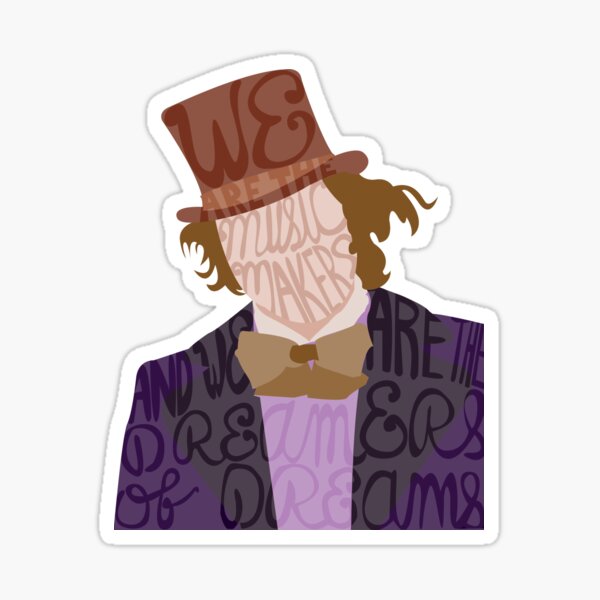 "Willy Wonka" Sticker for Sale by mac28 | Redbubble