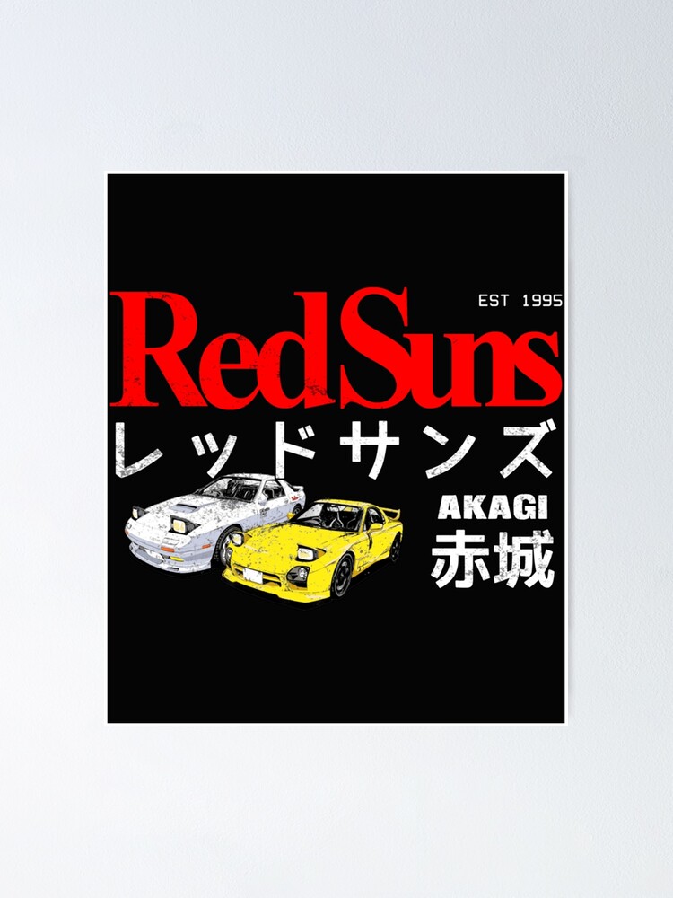"Initial D - Akagi Redsuns Classic " Poster for Sale by burning200 ...