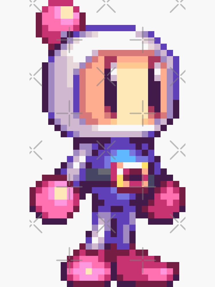 "Bomberman Custom Sprite" Sticker for Sale by SpriteGuy95 | Redbubble
