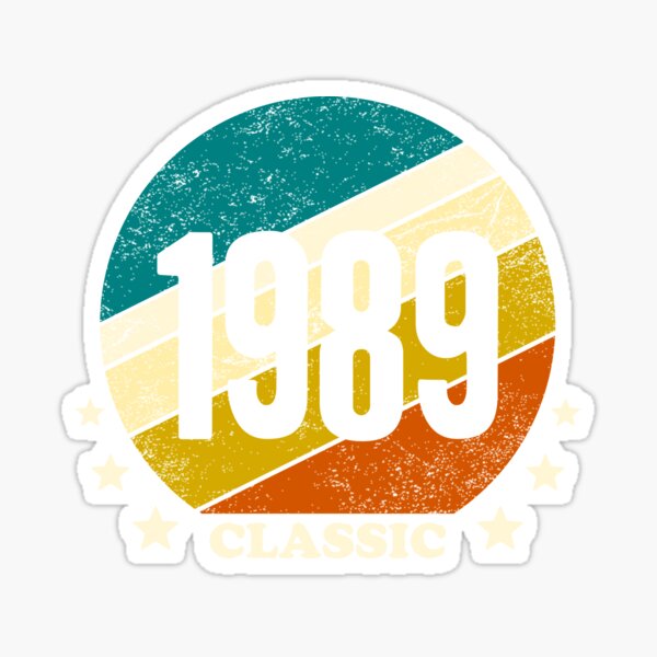 "Classic Vintage 1989" Sticker for Sale by alviansyah02 | Redbubble