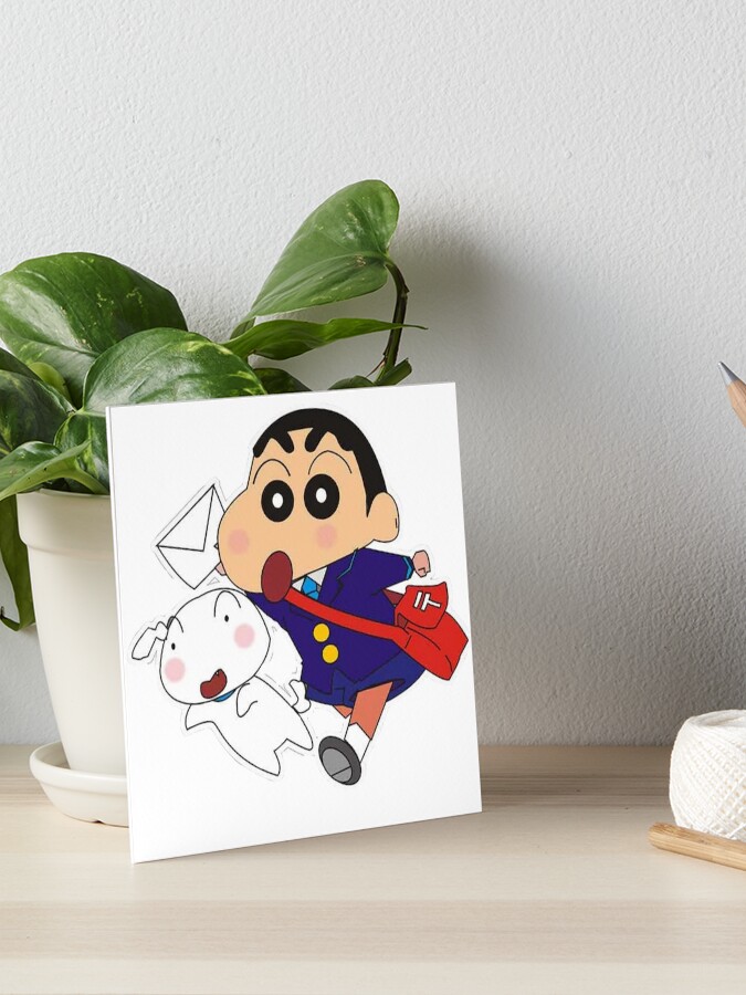 "Shinchan & Shiro - Be Happy" Art Board Print for Sale by AyushTuber ...