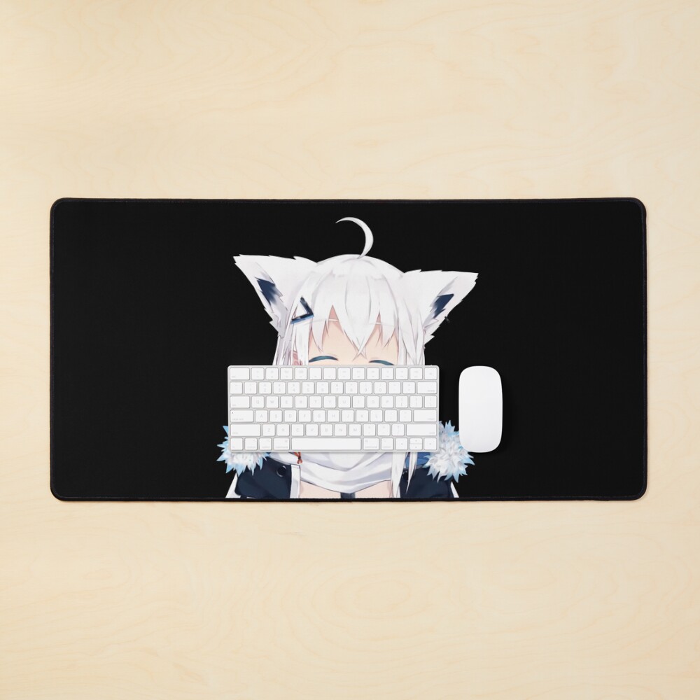 "Shirakami Fubuki blessed smile - Hololive" Mouse Pad by JR-Art | Redbubble
