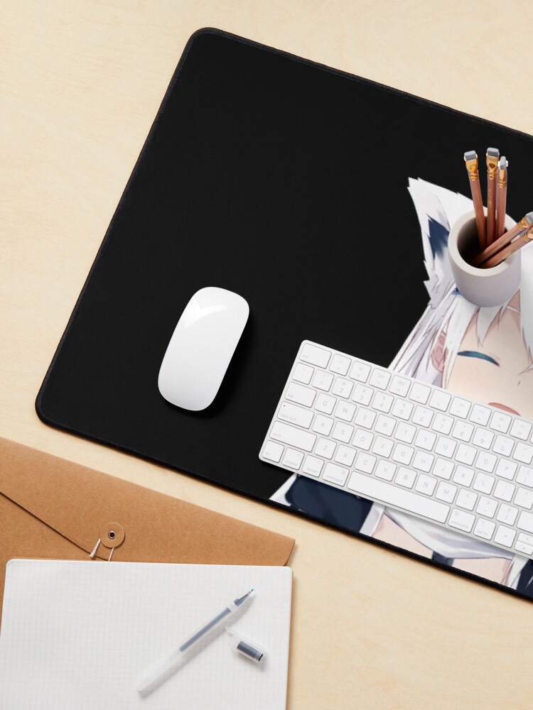 "Shirakami Fubuki blessed smile - Hololive" Mouse Pad by JR-Art | Redbubble