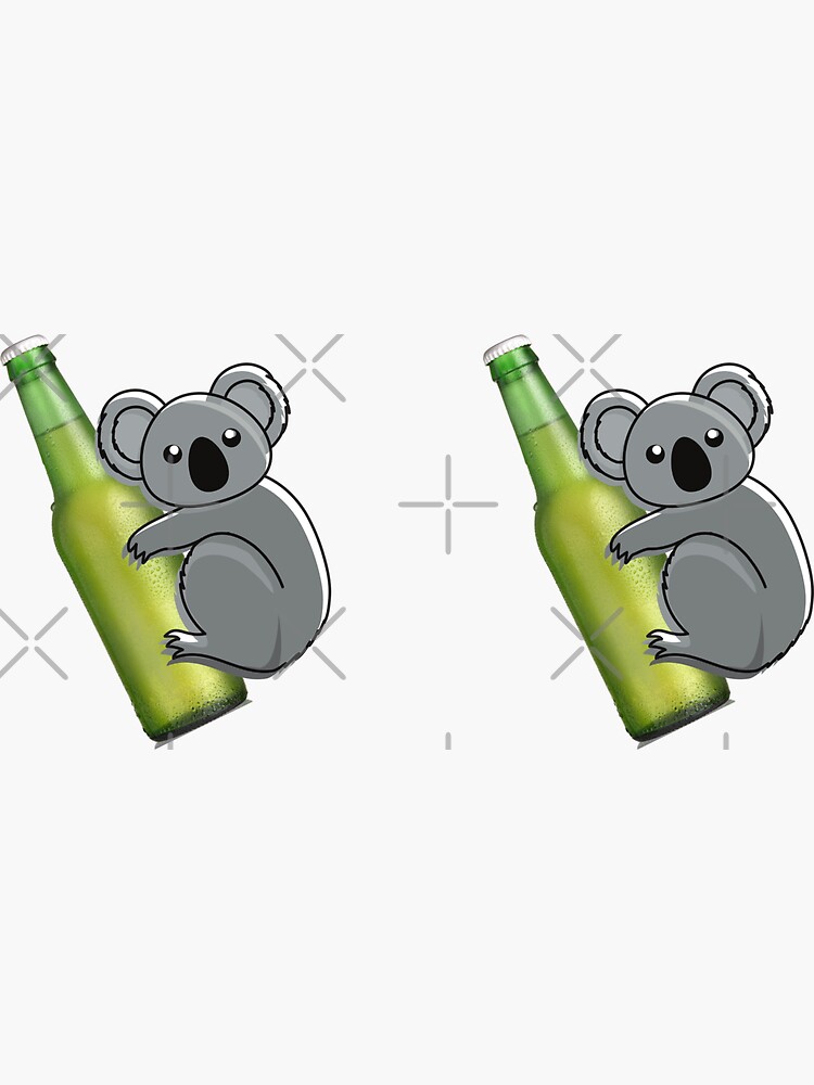 "Koala Beer " Sticker for Sale by Aussies-R-Us | Redbubble