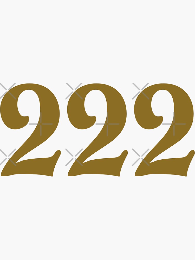 "222 angle number" Sticker for Sale by RetroPlaceee | Redbubble
