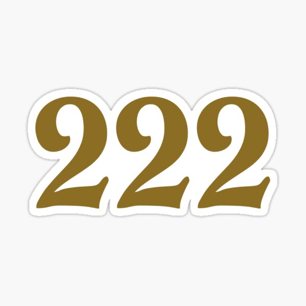 "222 angle number" Sticker for Sale by RetroPlaceee | Redbubble