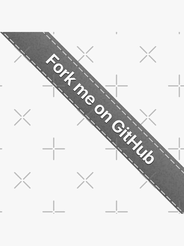 "Fork me on Github Ribbon Gray" Sticker for Sale by kentliau | Redbubble