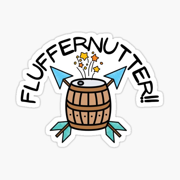 "Fluffernutter!!" Sticker for Sale by Zevaa | Redbubble