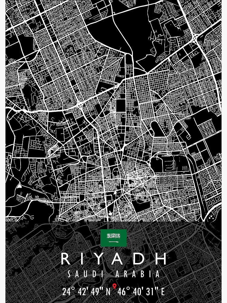 "RIYADH MAP SAUDI ARABIA" Art Print for Sale by hatimelhag | Redbubble
