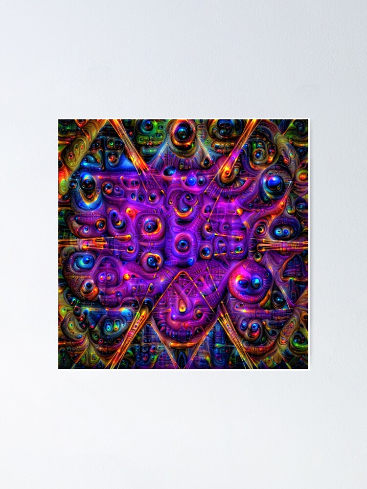 "psychedelic purple geo pattern art" Poster for Sale by BelAnnGrey ...