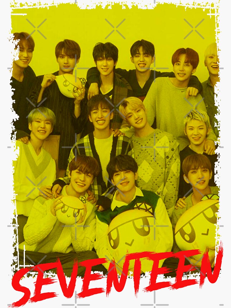 "Seventeen Kpop Group Members Yellow Korean Kpop RGB Color Design ...