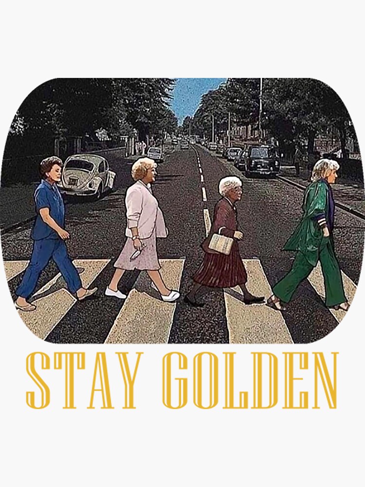 "STAY GOLDEN " Sticker by mitucartoon | Redbubble