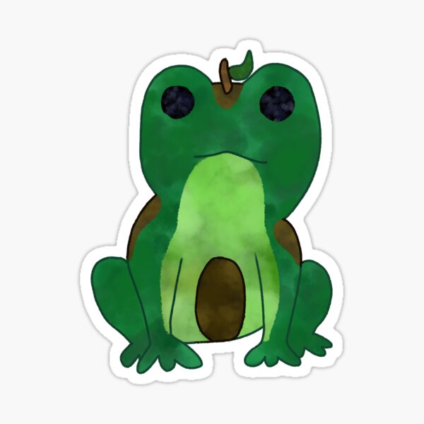 "Avocado Frog" Sticker for Sale by Jocs-Doodles | Redbubble