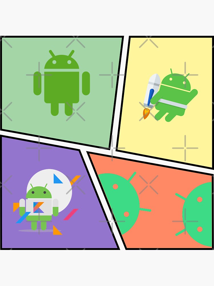 "Android comic" Sticker for Sale by leesander | Redbubble
