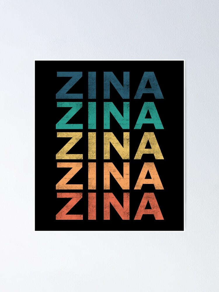 Póster «Camiseta con nombre de Zina - Camiseta de artículo de regalo ...