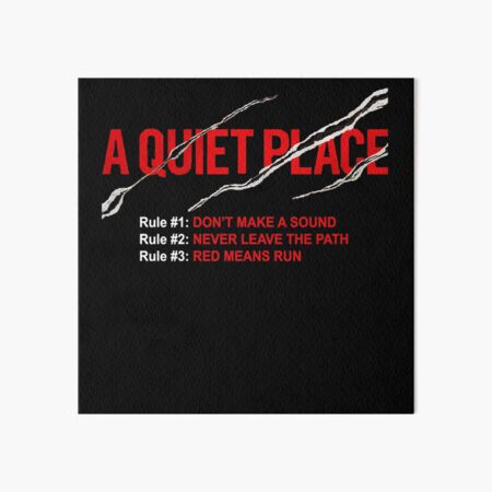 Lámina rígida «Un lugar tranquilo Reglas de Halloween La película de ...