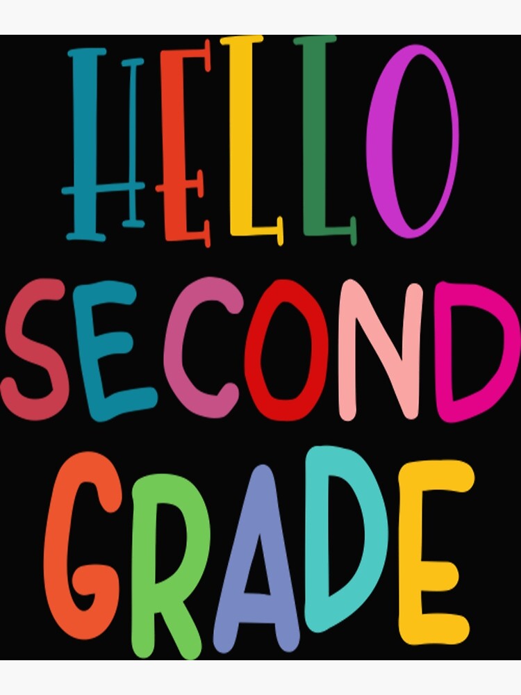 Lámina fotográfica «Hola segundo grado T-Shirt2nd grado primer día de ...