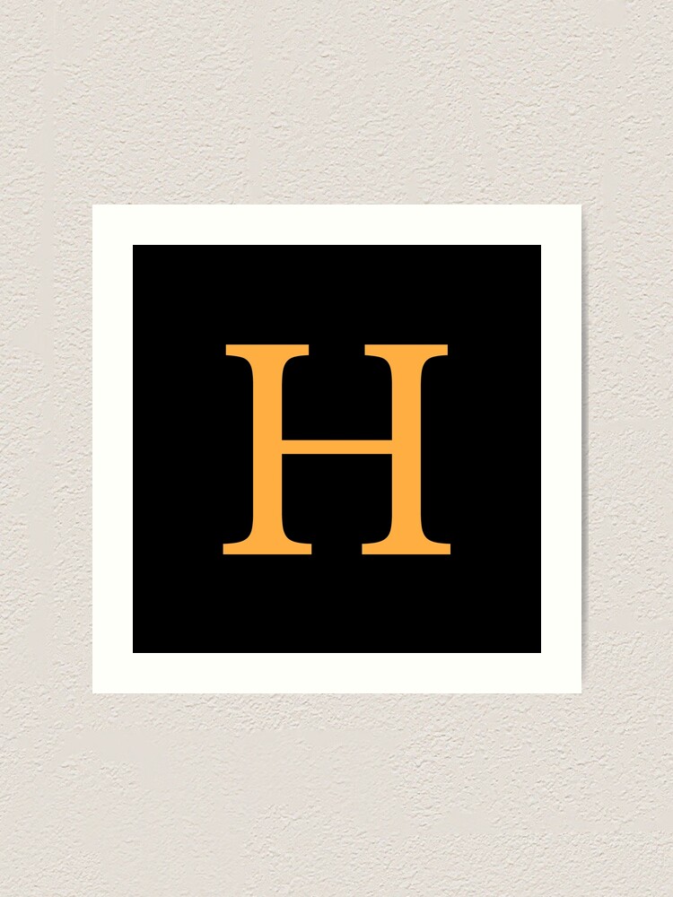 "Letter H - Orange Color" Art Print for Sale by FunStudio | Redbubble
