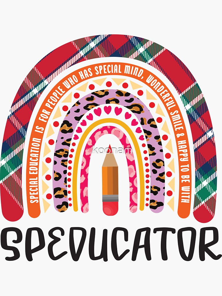 "Speducator (special educator)" Sticker for Sale by koonam | Redbubble