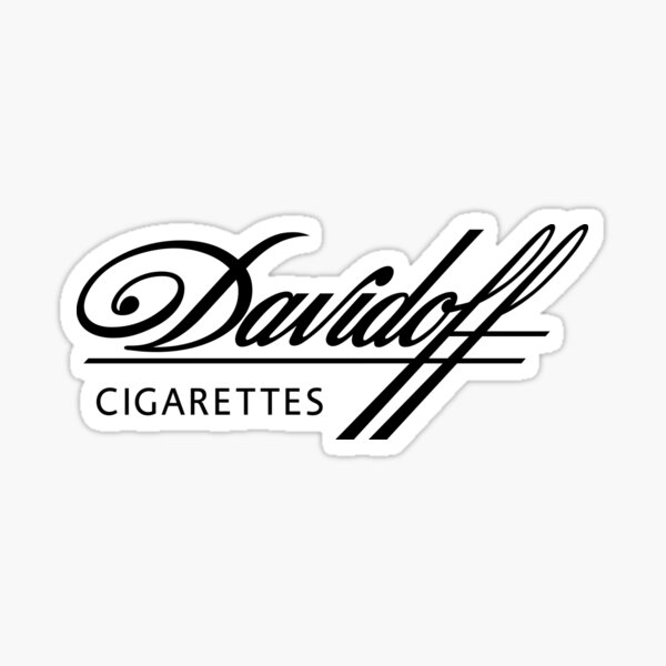 "Official Merchandise of Davidoff Cigarettes " Sticker by helelewis ...