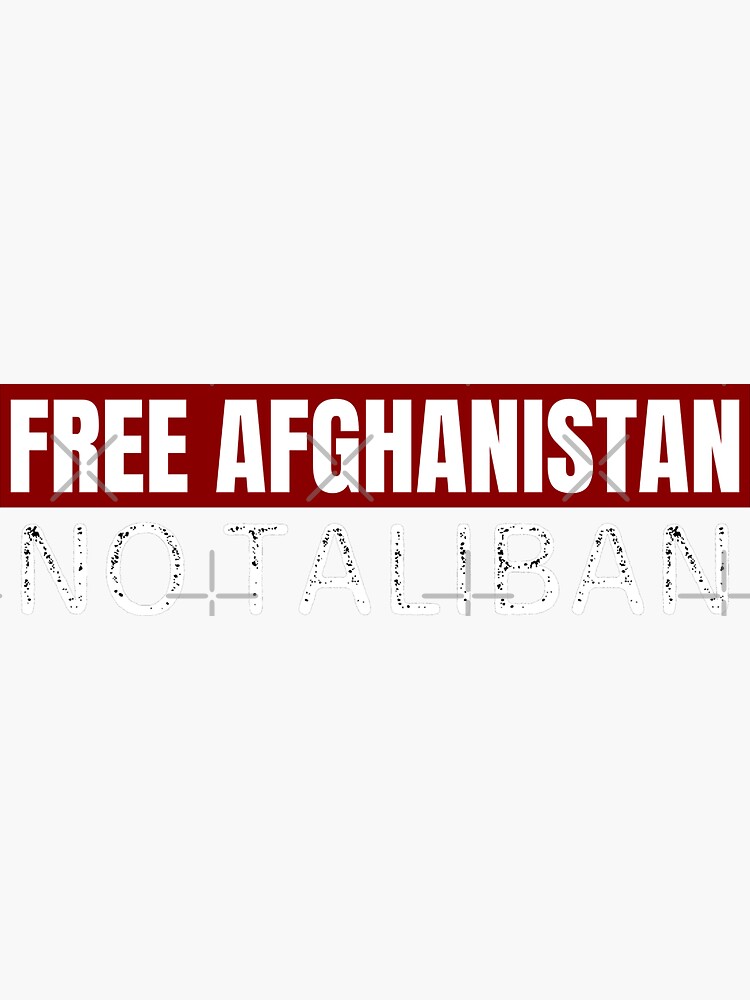 "Free Afghanistan, No Taliban" Sticker for Sale by yeppashop | Redbubble