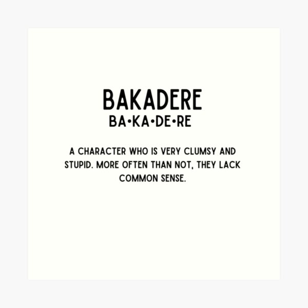 "Bakadere Anime Character Definition " Art Print for Sale by ...