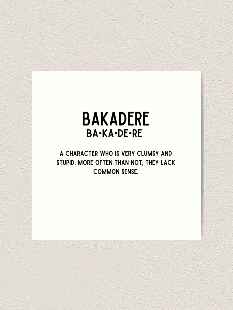 "Bakadere Anime Character Definition " Art Print for Sale by ...