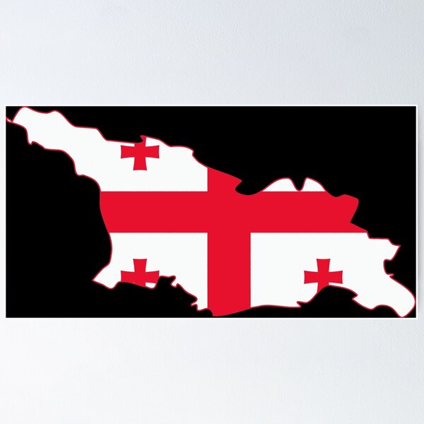 "Georgia Flag Map" Poster for Sale by limitlezz | Redbubble
