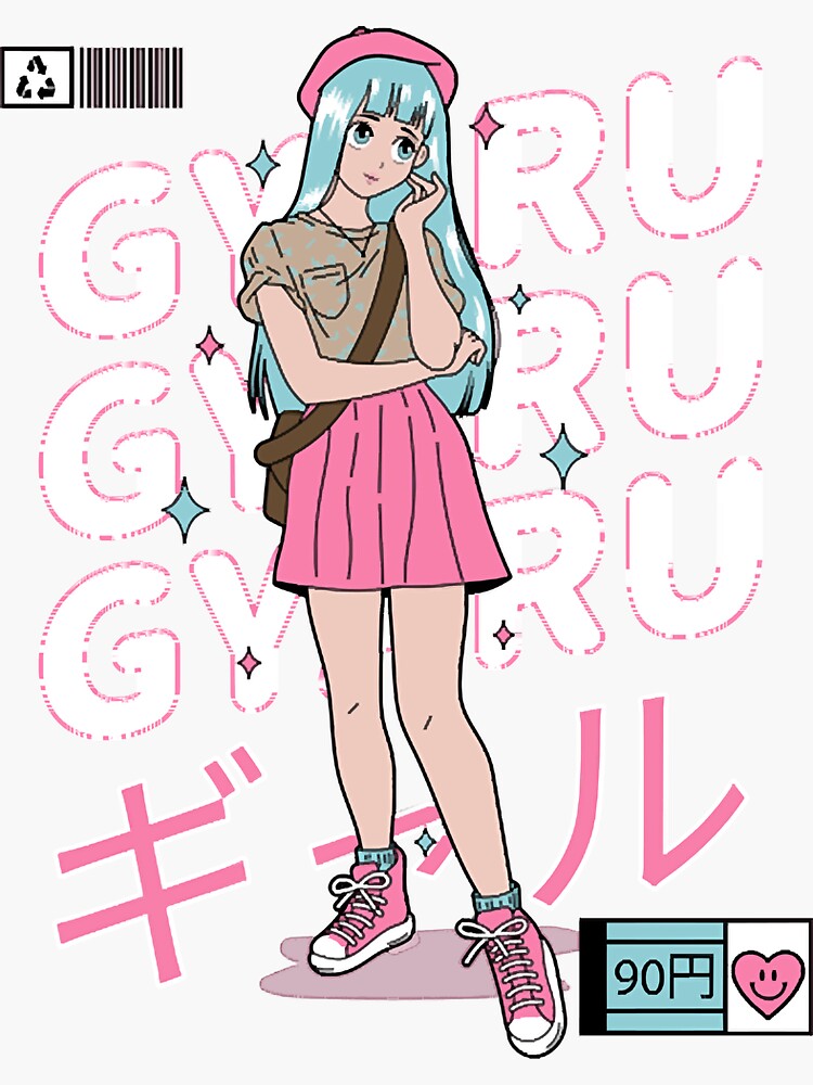 "Gyaru " Sticker for Sale by KillingworthM | Redbubble