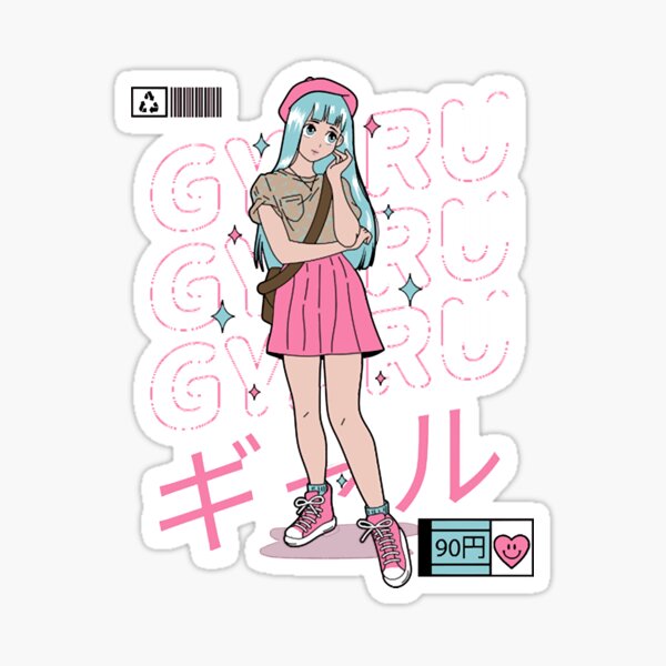 "Gyaru " Sticker for Sale by KillingworthM | Redbubble