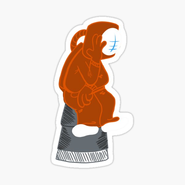 "Space Boy Thinker Colored" Sticker for Sale by NickBrouwer | Redbubble