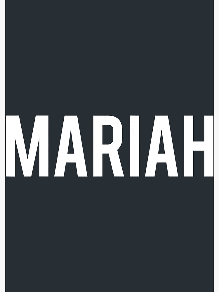 Mariah In Letters