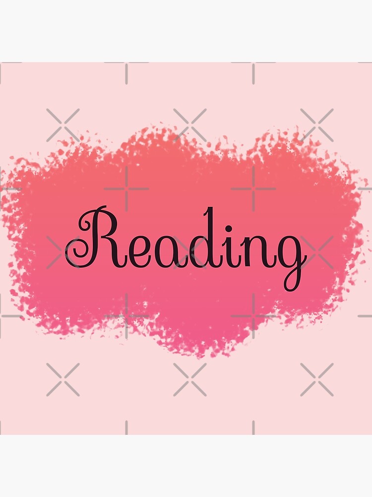 "Reading School Subject Label - Peach to Pink Gradient" Poster by ...